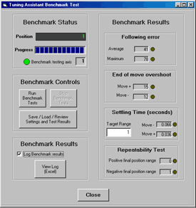 Servo Tuning Assistant Benchmark Tests